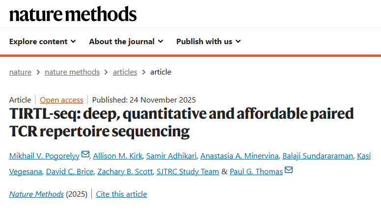 Nature Methods | TCR测序新范式：TIRTL-seq用“组合统计学”填补Bulk深度与单细胞配对之间的技术鸿沟_腾讯新闻