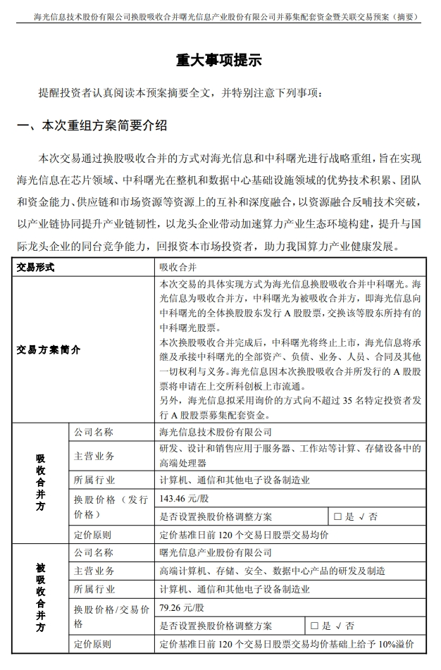 43万股民嗨了！688041、603019，千亿重组预案出炉，今日复牌_腾讯新闻