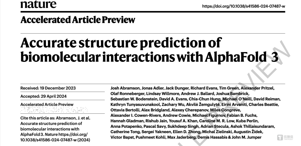谷歌AlphaFold 3首发Nature、预测精准度提高100%，AI能帮助治疗癌症和免疫病_腾讯新闻