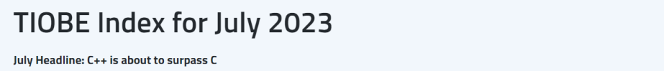 TIOBE 7 月榜单：C＋即将超越 C，JavaScript 进入 Top6_腾讯新闻
