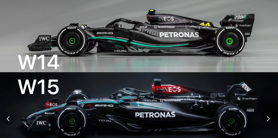 梅奔W15成为改动最大的新车，新赛季期待触底反弹，七冠王走早了？_腾讯新闻