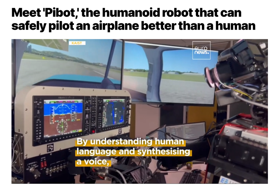 世界上首个仿人机器人飞行员 PIBOT 问世，利用 AI 执行飞行图表_腾讯新闻