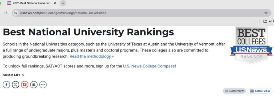 最最最新！2025 U.S.News全美大学排名！宾大、布朗排名纷纷下降，NYU重回Top30！_腾讯新闻