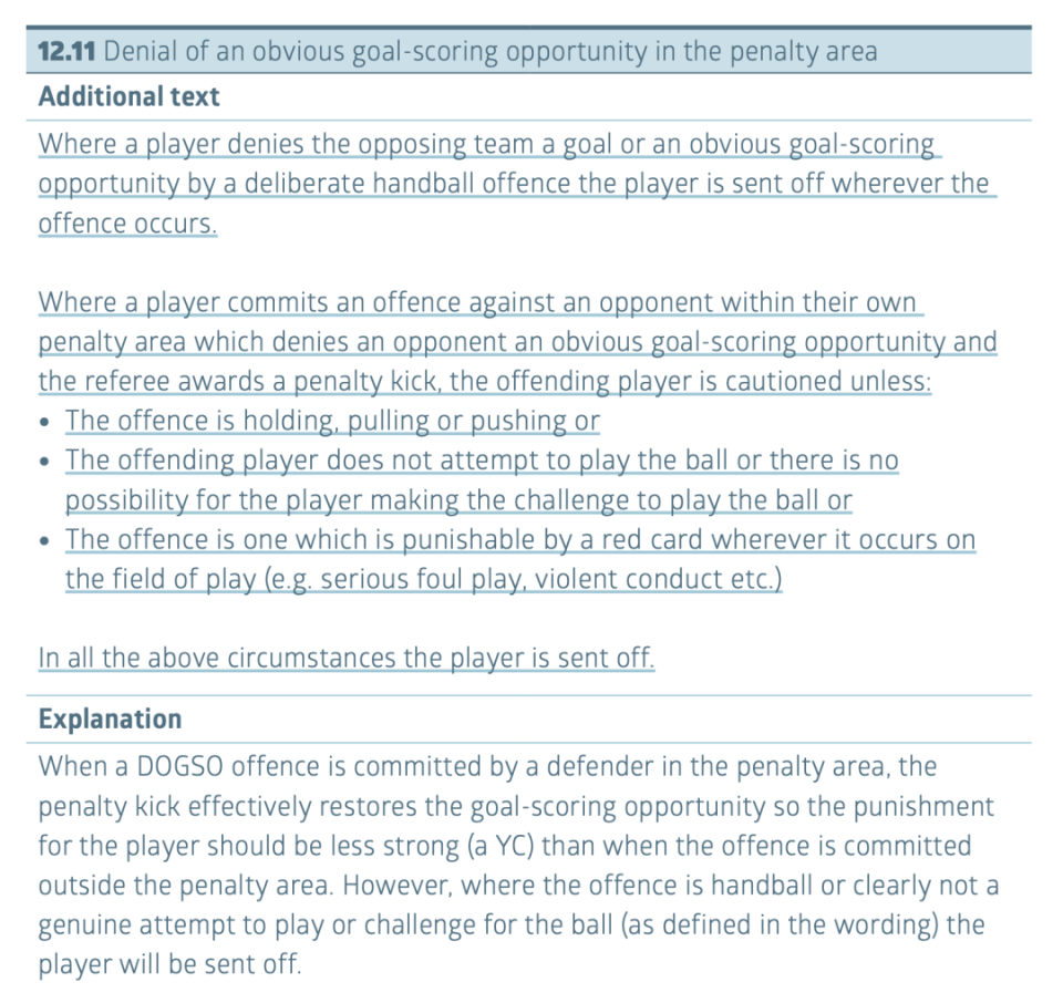 一张欧冠红牌引发的“血案”！足球场上的DOGSO，你了解多少？_腾讯新闻