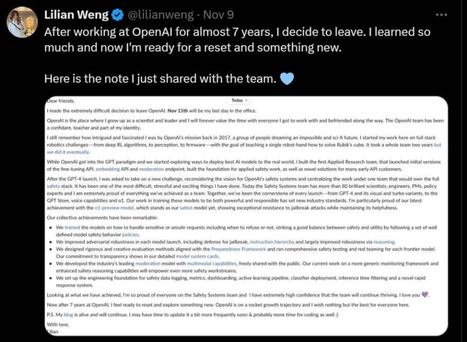 又一华人高管离职，OpenAI总裁提前归队_腾讯新闻