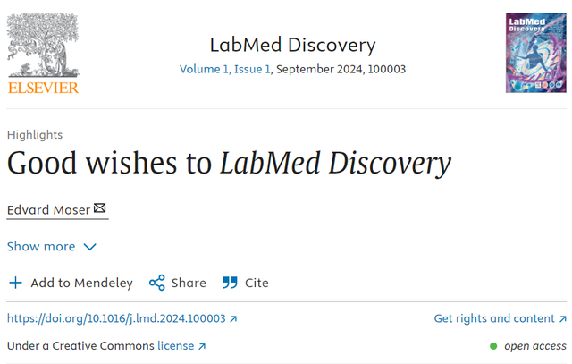 中国科技期刊卓越行动计划推介：LabMed Discovery第1卷第1期_腾讯新闻