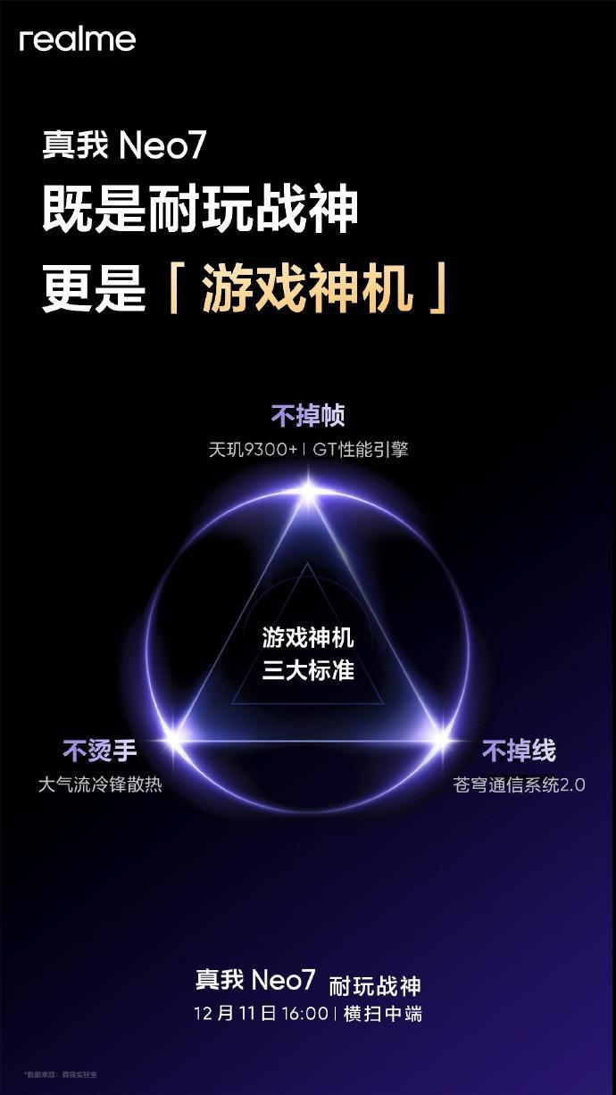真我 Neo7外观爆料：直屏+窄边框设计，首发京东方定制S2柔性屏！_腾讯新闻