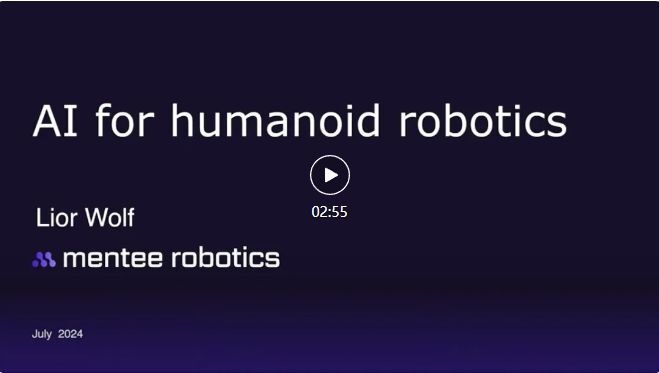 Lior Wolf演讲实录：揭秘MenteeBot人形机器人与AI融合之道_腾讯新闻