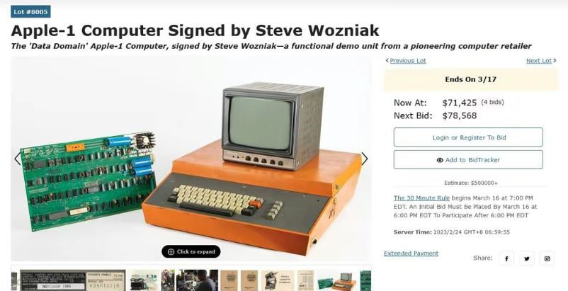 史上最贵苹果电脑：Apple-1被拍出346万元天价_腾讯新闻