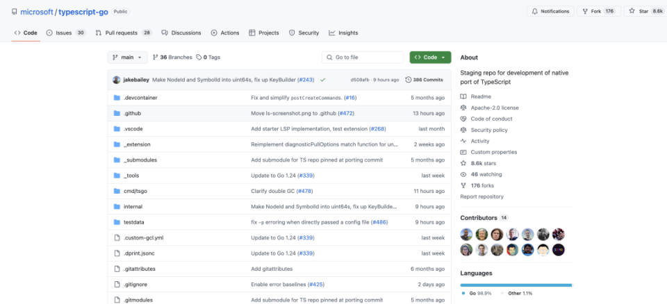 微软弃用C#、Rust，选Go拯救TypeScript编译器“中年危机”！C#之父亲自操刀，150万行代码编译现仅需7.5秒_腾讯新闻