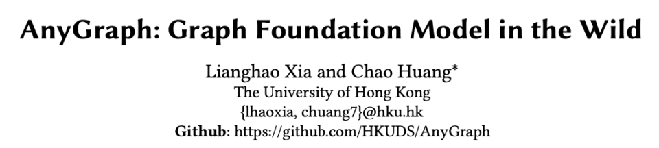 港大黄超团队推出AnyGraph, 首次揭秘图大模型的Scaling Law_腾讯新闻
