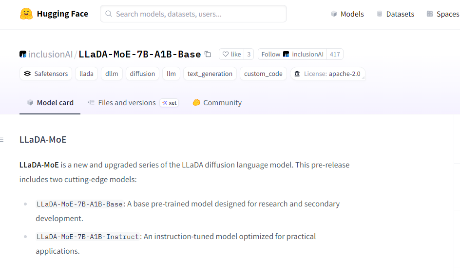 扩散语言模型有MoE版了！蚂蚁&人大从头训练LLaDA-MoE，将完全开源_腾讯新闻