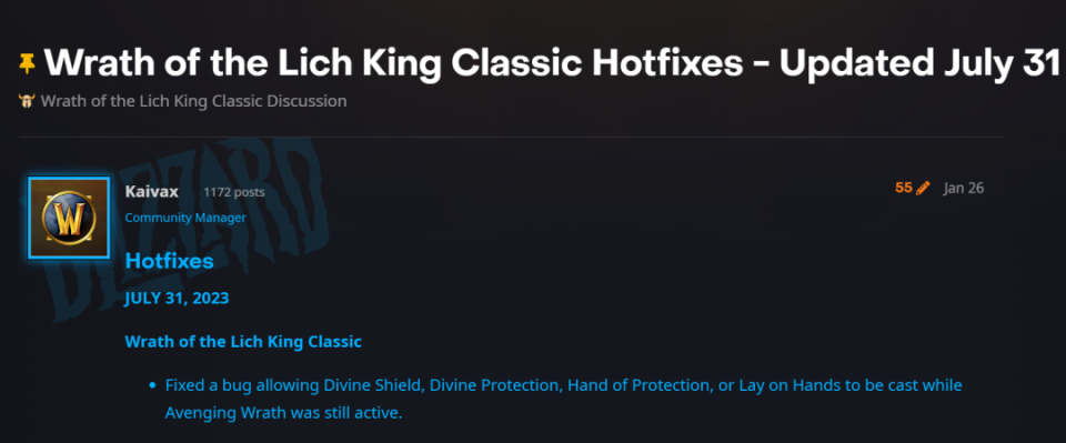 WLK怀旧服：8月1日修正圣骑士无敌翅膀BUG_腾讯新闻