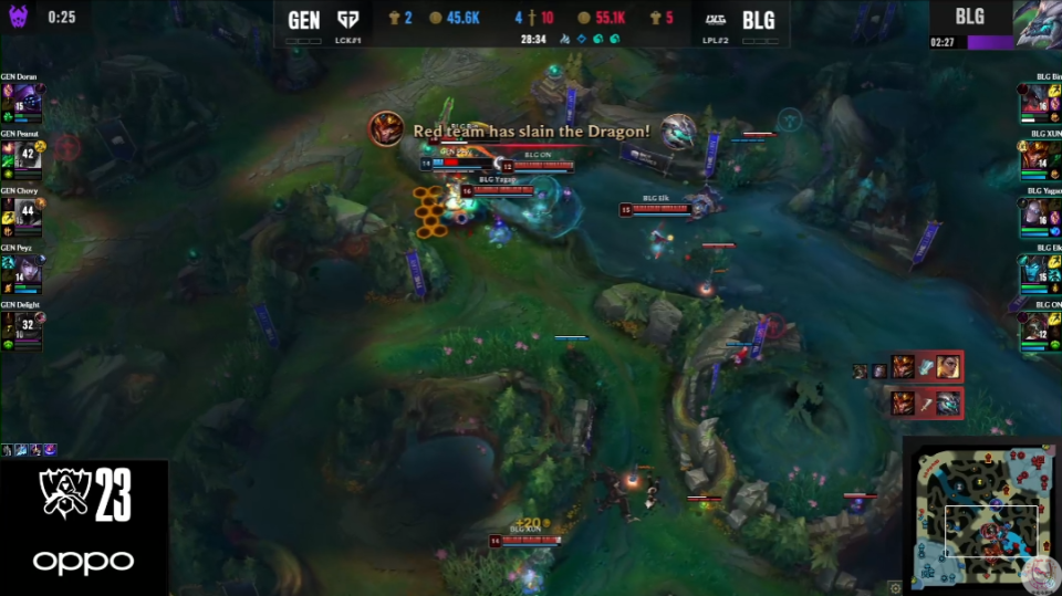 Bo5韩国队杀手？BLG两局吊打GenG拿到3个赛点！_腾讯新闻