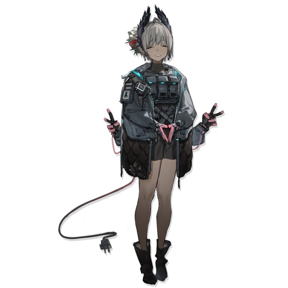 明日方舟 精英干员Raidian在外网爆火，笑容画的超有感染力了！_腾讯新闻