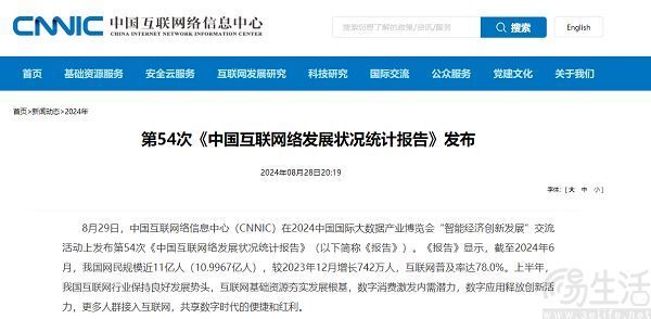 CNNIC发布第54次《中国互联网络发展状况统计报告》_腾讯新闻
