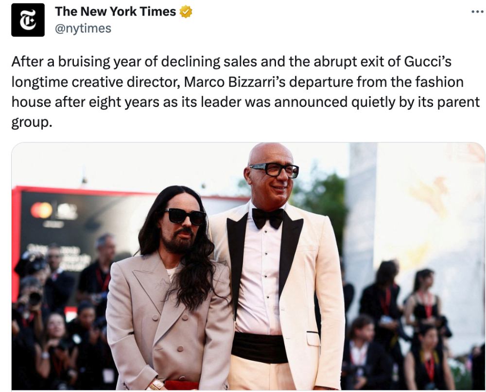 Gucci更换CEO,业绩增长乏力能否改善_腾讯新闻