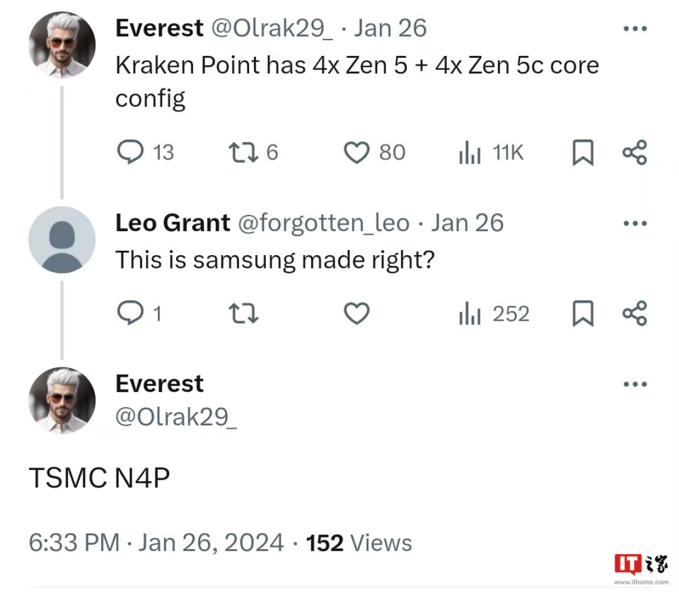 AMD 新一代 Kraken Point APU 曝光，4 核 Zen5 + 4 核 Zen5c_腾讯新闻