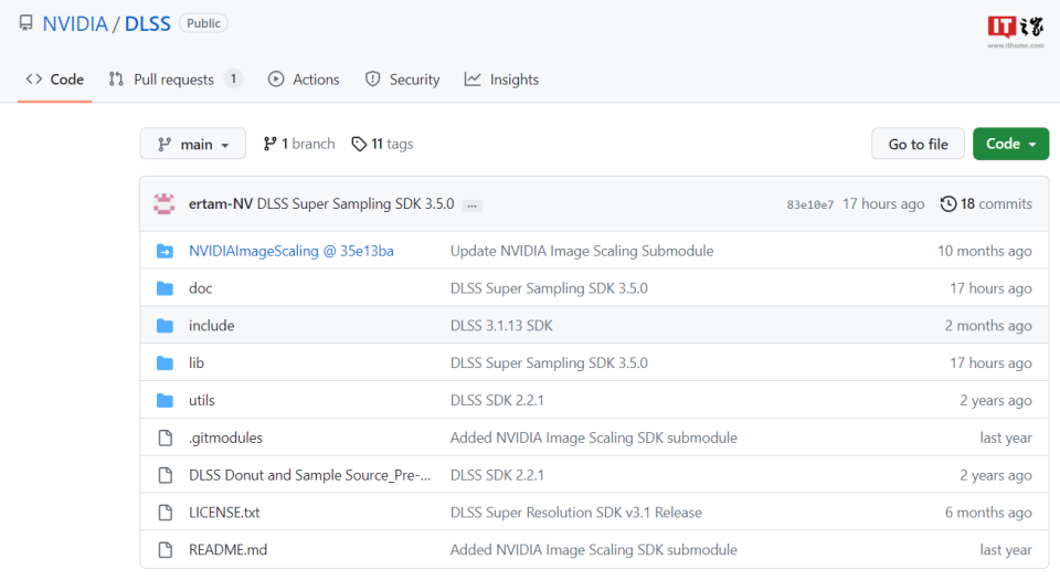 英伟达在 GitHub 公布首个 DLSS 3.5 SDK_腾讯新闻