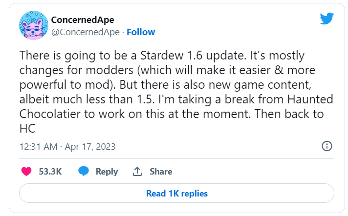 ConcernedApe发布《星露谷物语》的1.6版本预告_腾讯新闻