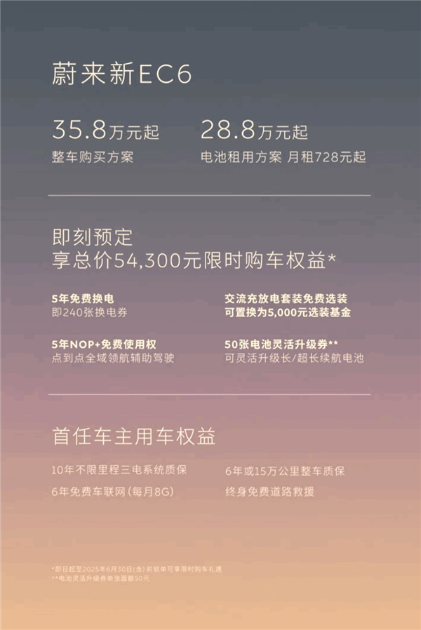 购车就送5年免费换电！蔚来新款ES6/EC6上市：33.8万起_腾讯新闻