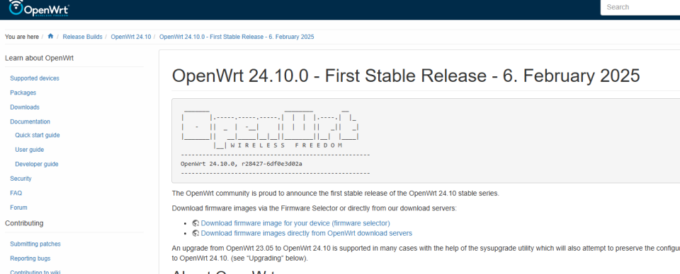 好消息！OpenWrt 24.10正式稳定版已发布，包含多项改进创新_腾讯新闻
