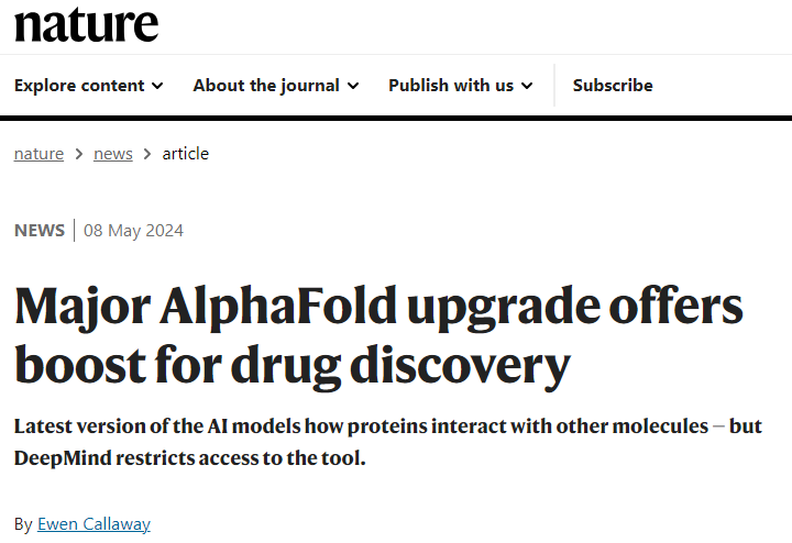 Nature | 突破性进展：AlphaFold3引领结构生物学进入新时代_腾讯新闻