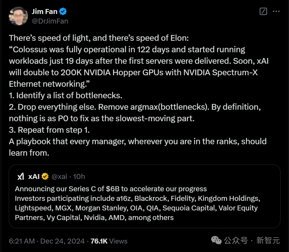 马斯克开挂，xAI再融资60亿！英伟达AMD都出手，400亿估值起飞_腾讯新闻