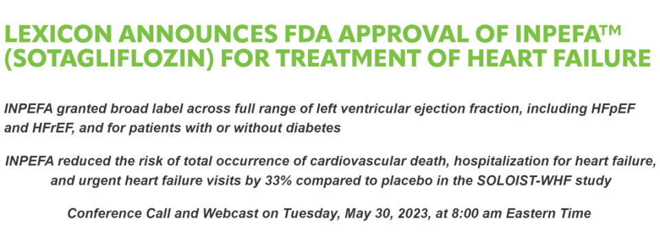 新适应证获批！SGLT1/2双抑制剂Sotagliflozin可用于心衰患者_腾讯新闻