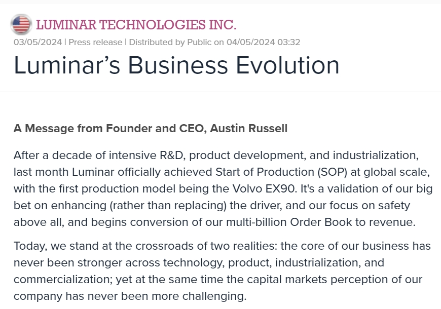 激光雷达Luminar站在十字路口，台湾TPK成最大受益者？_腾讯新闻