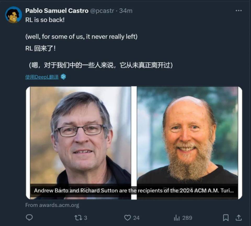 2024图灵奖颁给强化学习之父Richard Sutton与其导师Andrew Barto_腾讯新闻