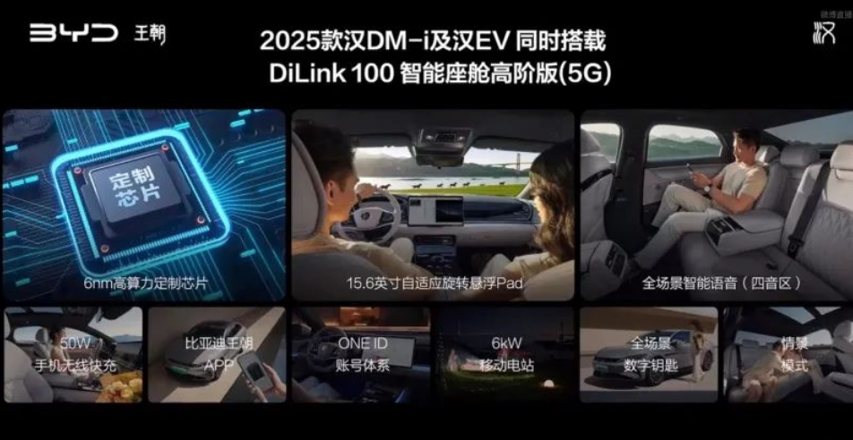 搭载DM5.0技术，云辇-C和后五连杆悬架 2025款比亚迪汉上市_腾讯新闻