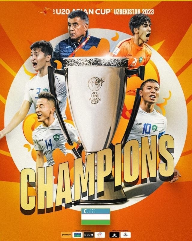 祝贺！乌兹别克斯坦成第5支包揽亚洲U17、U20、U23三大赛冠军球队_腾讯新闻