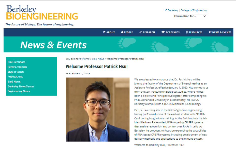 新的基因编辑技术—“RNA桥”，张锋学生Patrick Hsu最新Nature论文_腾讯新闻