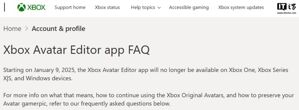 微软 Xbox 虚拟形象编辑器将于明年 1 月 9 日停止服务_腾讯新闻