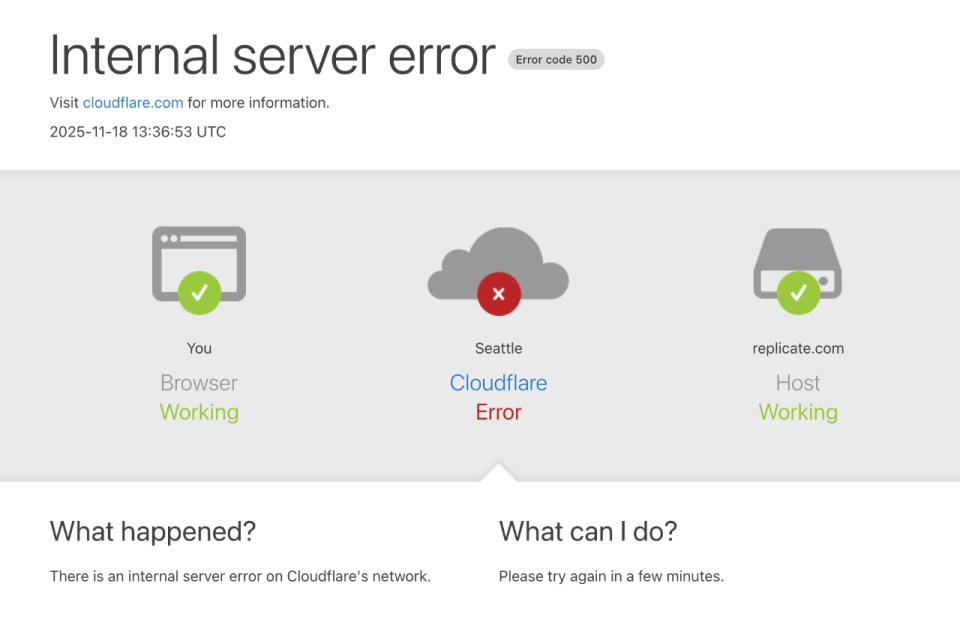 Cloudflare 收购 Replicate 之余，还挂了一波，导致 X、ChatGPT 瘫痪..._腾讯新闻