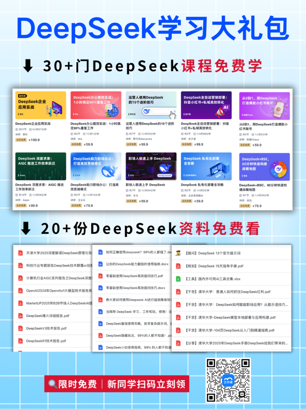 DeepSeek全套课程+资料，免费！_腾讯新闻