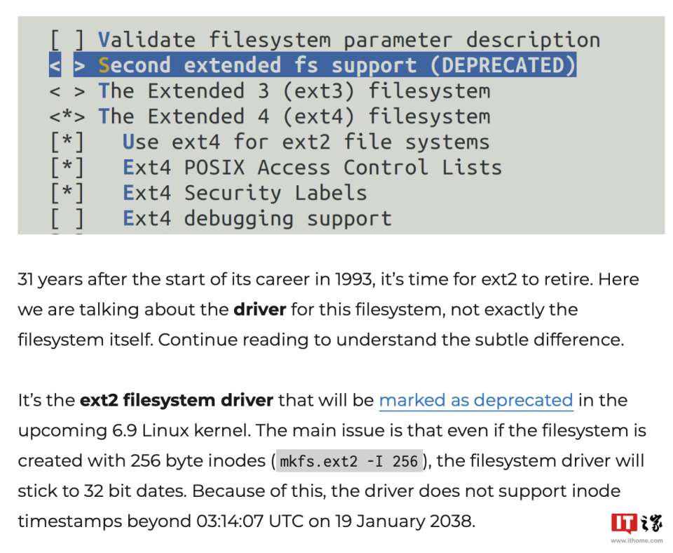 Linux 6.9 将弃用 ext2 文件系统驱动程序_腾讯新闻