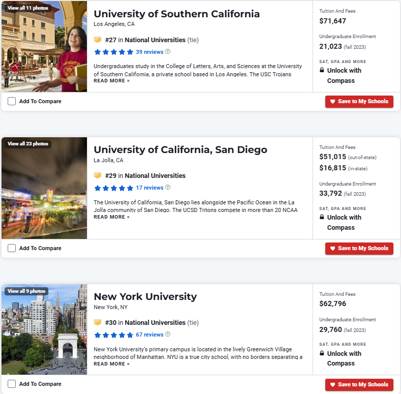 爆！2025 U.S.News全美大学排名！宾大、布朗排名纷纷下降，NYU重回Top30！_腾讯新闻