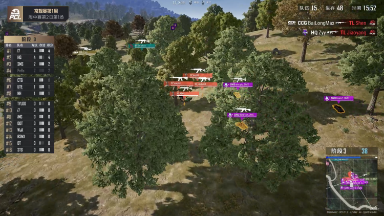 PCL2023春季赛第二天：17战队53分第一
