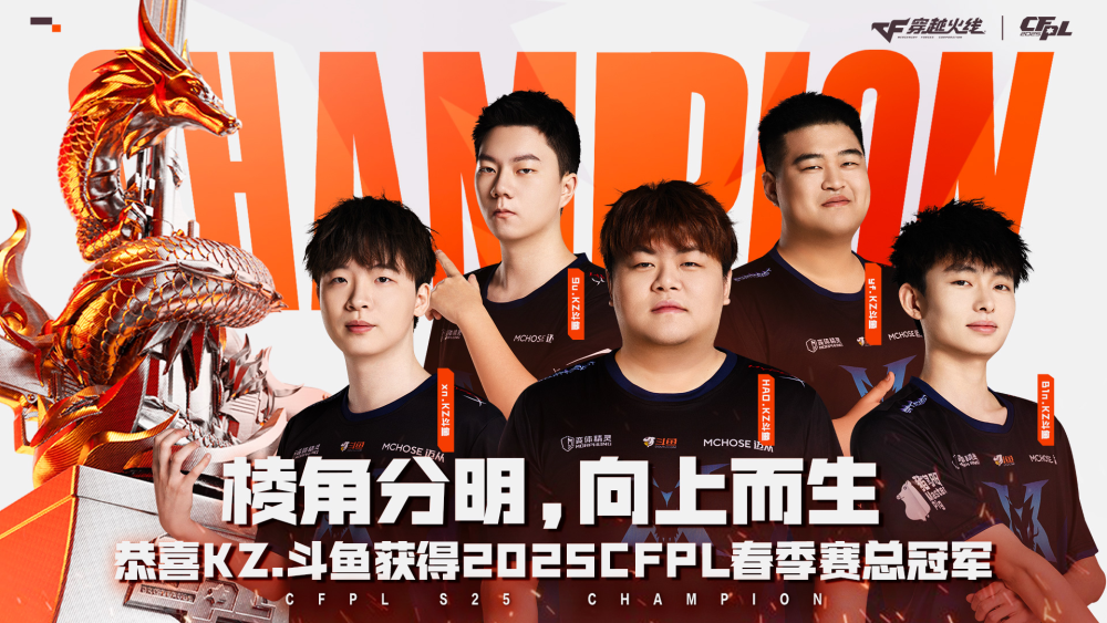 泉城圆梦季赛冠军！KZ.斗鱼夺得2025CFPL春季赛总冠军_腾讯新闻