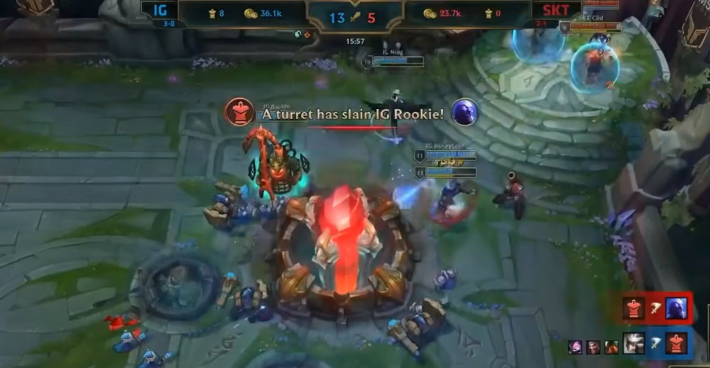 T1十六分钟速推MAD后，才发现IG的1557多强_腾讯新闻