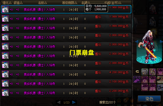 DNF：23号开服贵族机要现状！频道呈现爆满，3大道具拍卖行崩盘