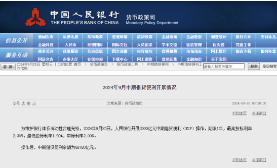 降息落地！MLF利率下调30个基点至2.0%，LPR也将跟随下调_腾讯新闻