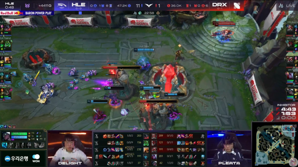 HLE首秀轻松碾压DRX！小GenG阵容很有实力？_腾讯新闻