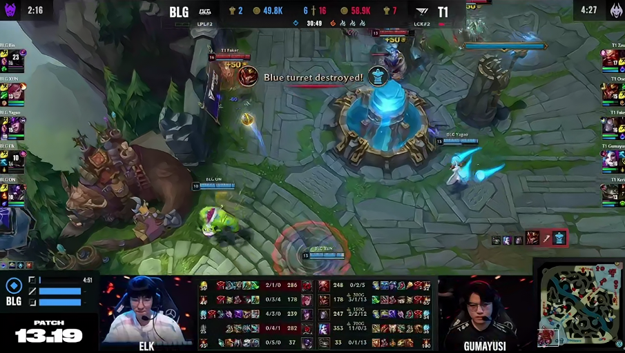 S13：BLG犯下傲慢之罪，惨遭T1吊打！Faker复仇成功，虐泉庆祝！_腾讯新闻