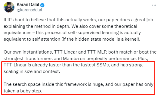 从根本上改变语言模型！全新架构TTT超越Transformer和Mamba，长上下文中性能受限问题或被彻底解决，12人研究团队中一半是华人_腾讯新闻