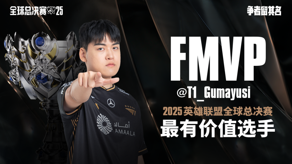 官方：Gumayusi荣获2025英雄联盟全球总决赛FMVP_腾讯新闻