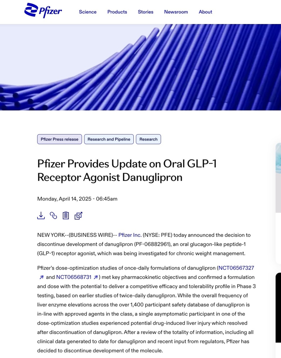 超20亿美元！辉瑞的口服GLP-1减肥药救兵，来自中国药企_腾讯新闻