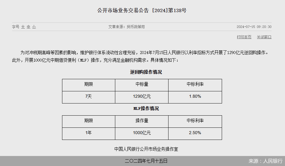 MLF续作量缩价平，7月LPR大概率持稳_腾讯新闻